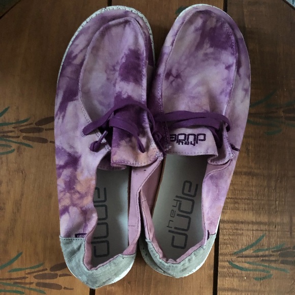 Hey Dude | Shoes | Hey Dude Wendy Violet Ombre Womens Size 1 Tie Dye ...